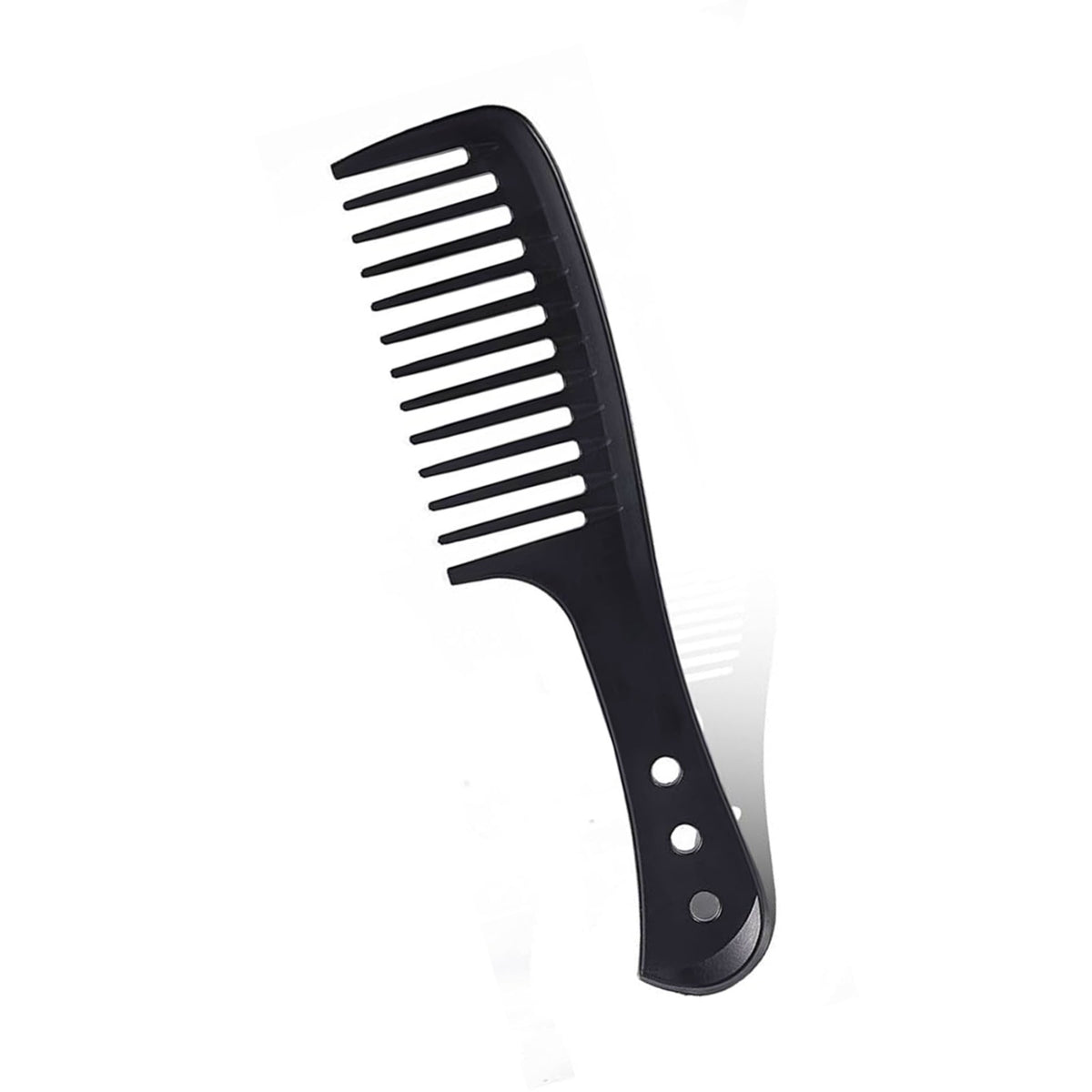 Carbon Antistatic Wide Tooth Black Combs For Curly and Normal Hair ...