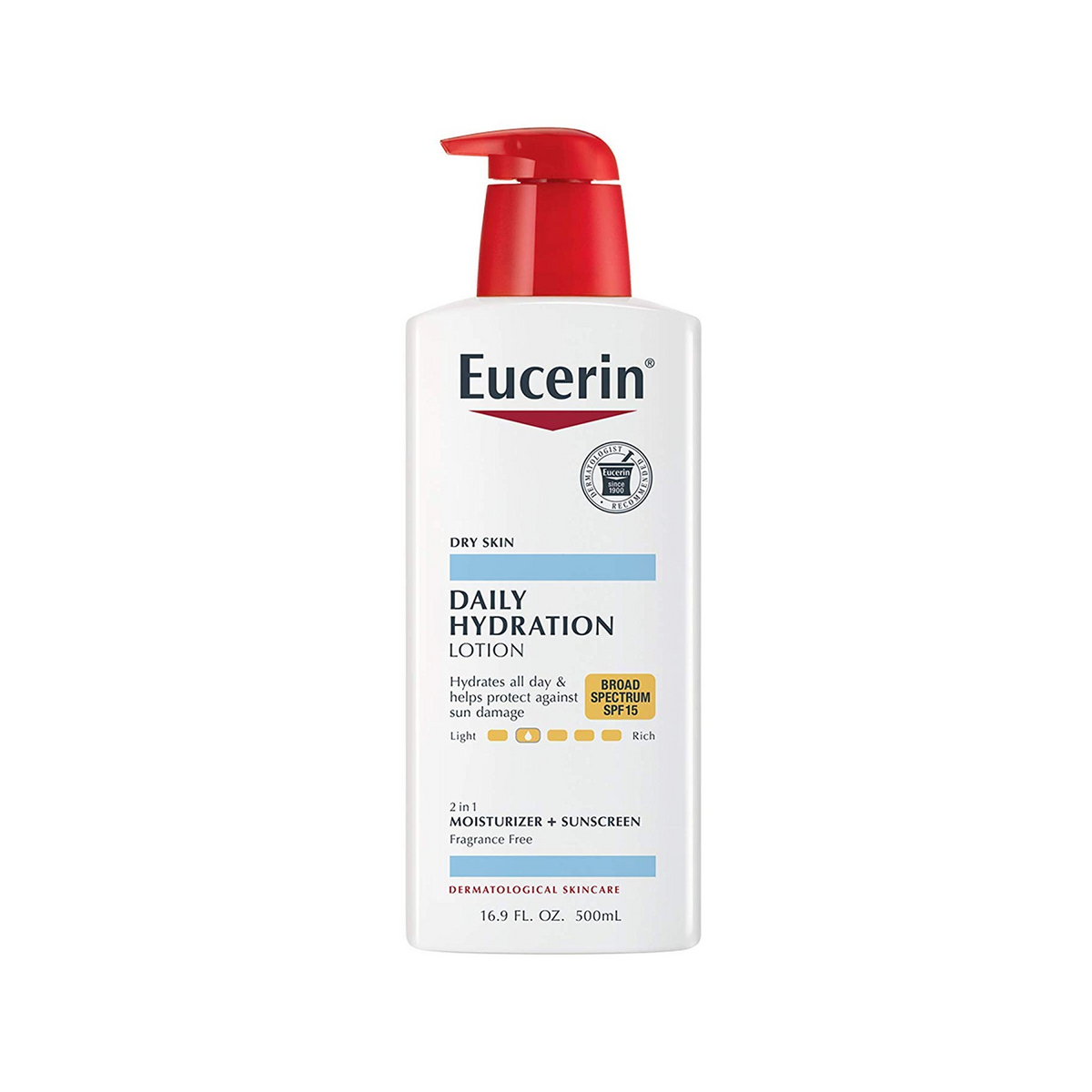 Eucerin Daily Hydration Lotion with Broad Spectrum - SPF 15 - 500ml ...